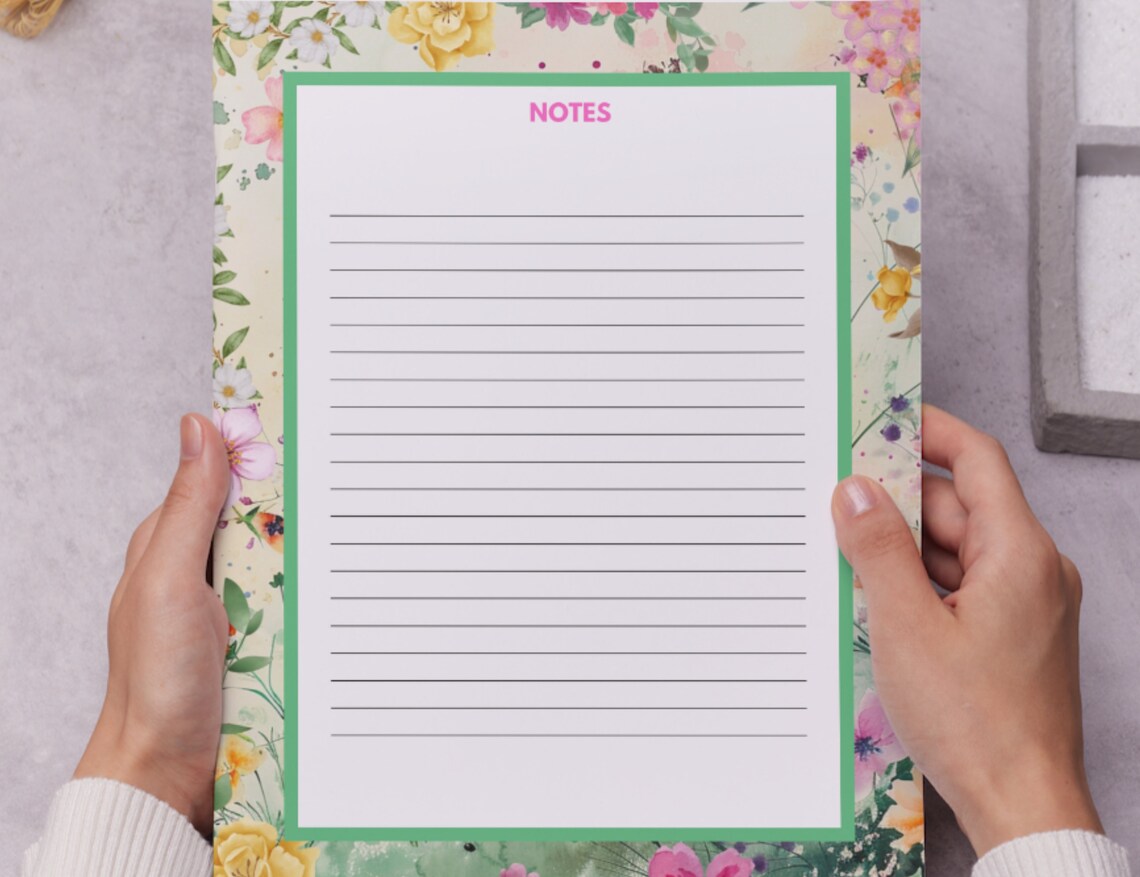 Printable Personal Spring Growth Journal, Coloring Pages for Adults ...