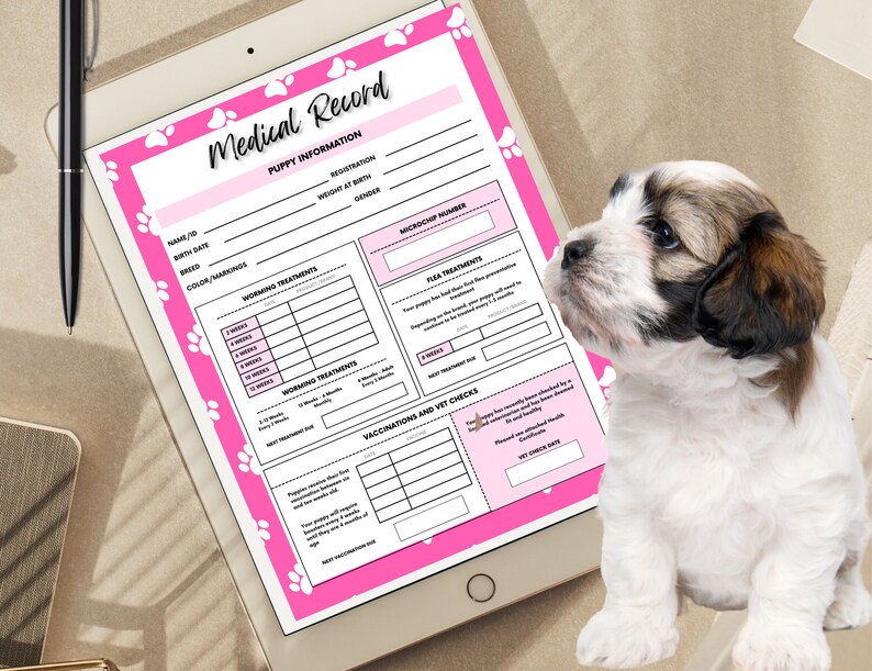 Editable Breeder Puppy Pack Fillable Dog Breeder Records Dog - Etsy Canada