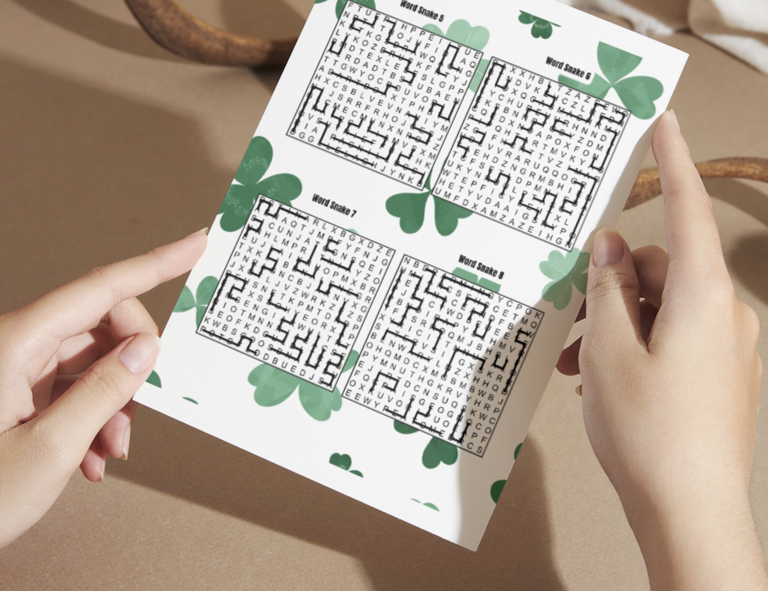 35 St. Patrick's Day Word Snake Puzzles Printable With Answers ...