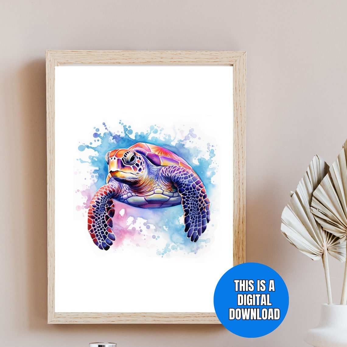 Set of 3 Printable Watercolor Ocean Sea Turtle Prints Sea - Etsy