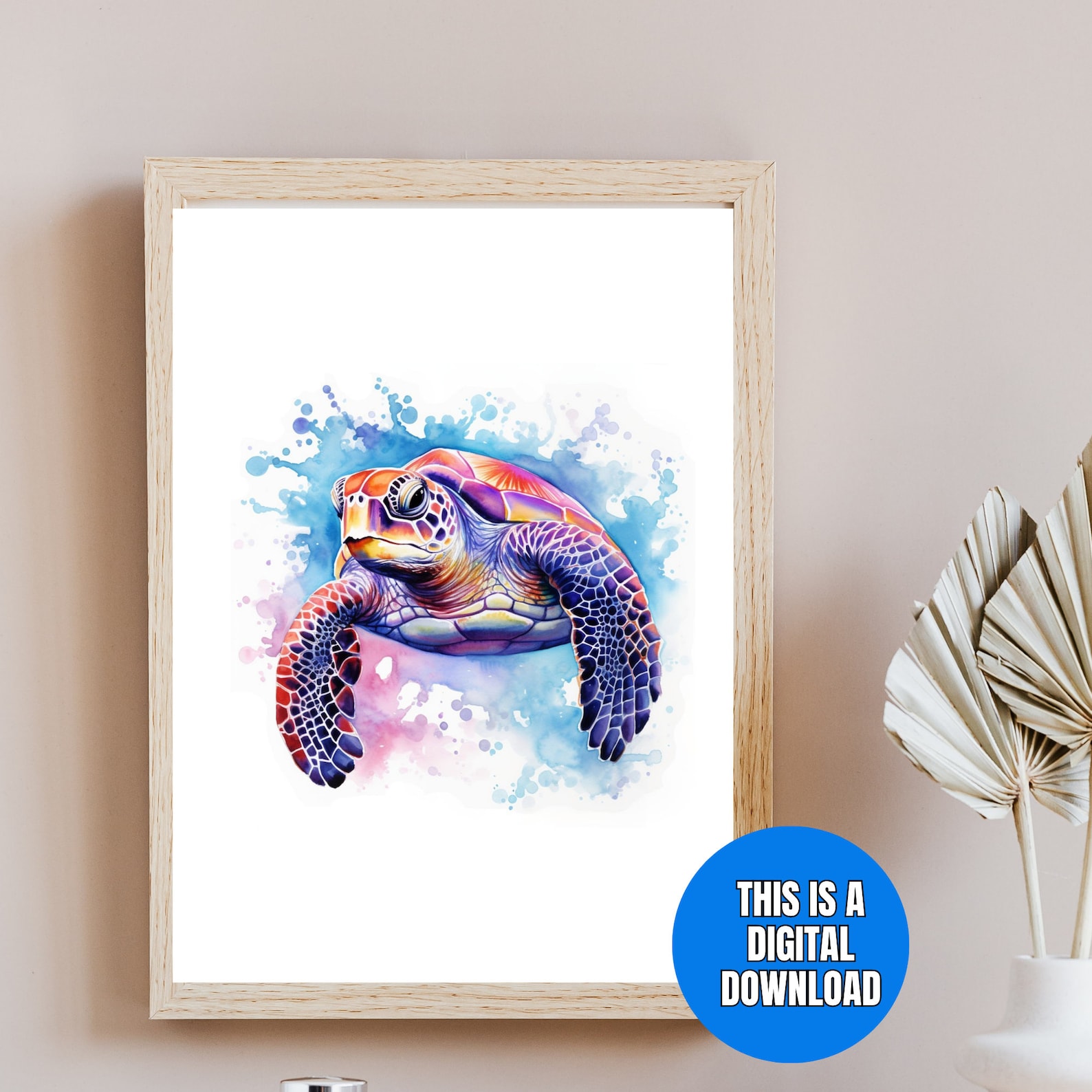 Set of 3 Printable Watercolor Ocean Sea Turtle Prints, Sea Turtle ...