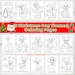 15 Christmas Themed Coloring Pages With Dogs Kid's - Etsy