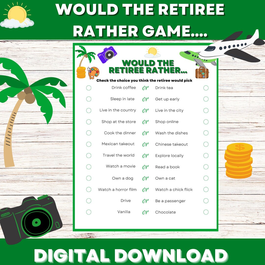 A Retirement Party Printable Game, Fun Game, Retirement Game ...