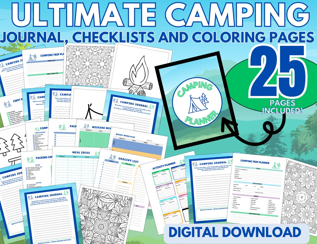 Ultimate Printable Camping Journal, Camping Planner Checklist ...