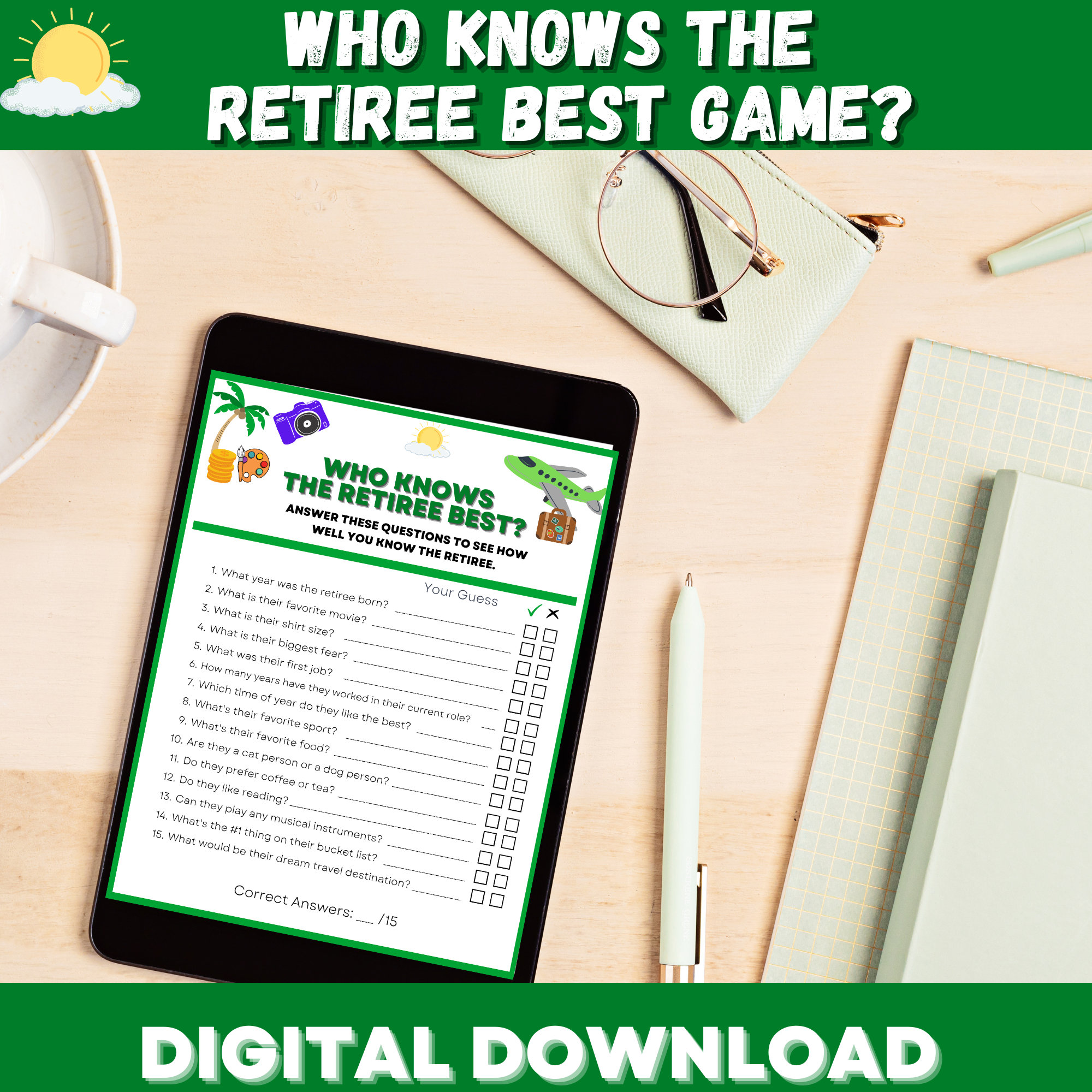 A Retirement Party Printable Game, Fun Game, Retirement Game ...