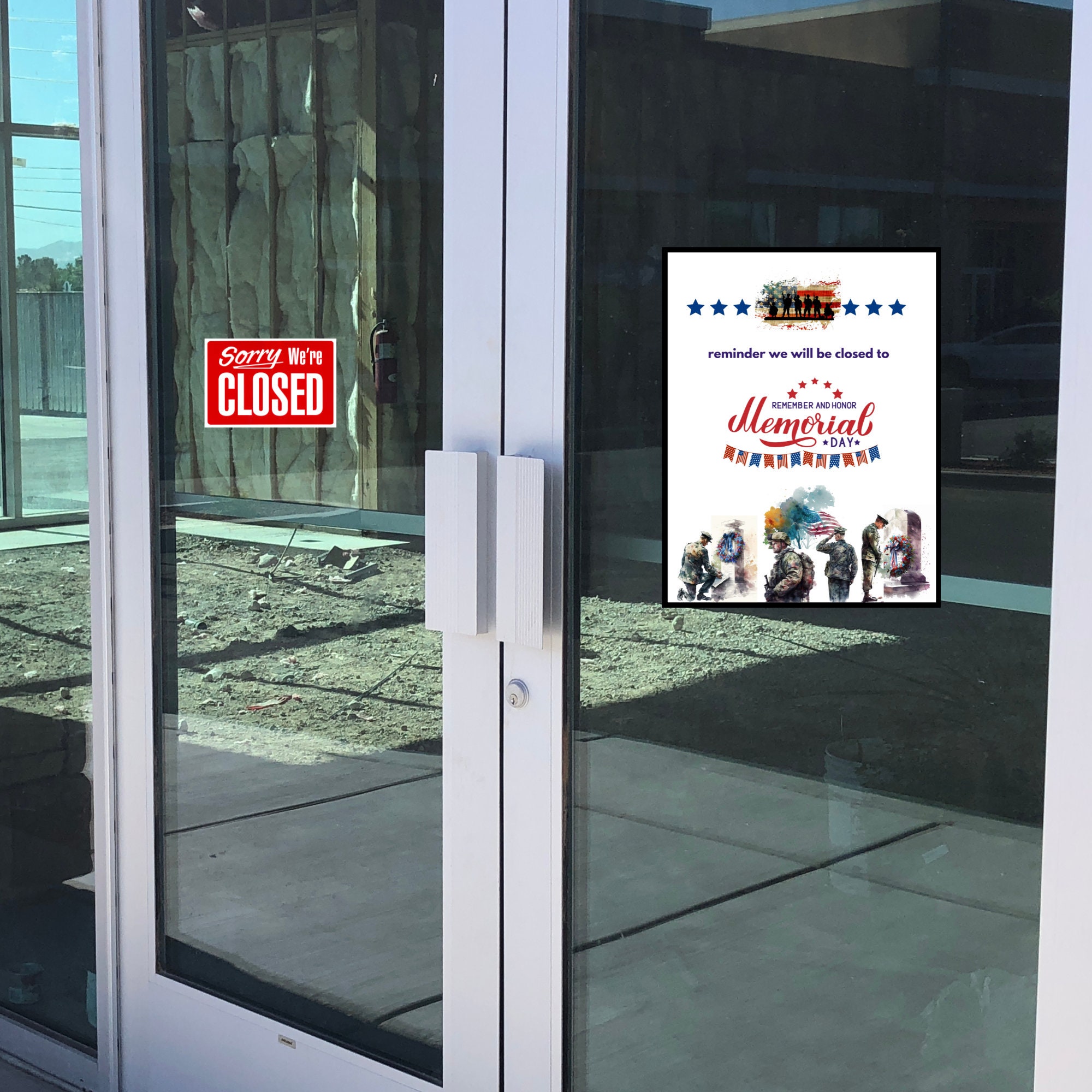 Memorial Day Closed Printable Sign, Closed on Memorial Day Sign ...