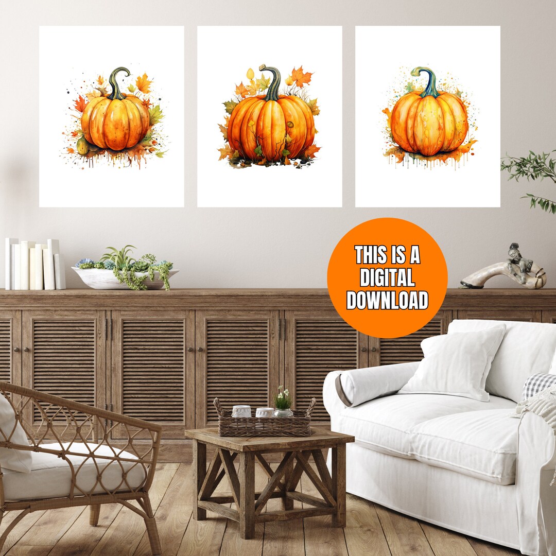 Autumn Gallery Wall Set of 3, Fall Decor, Printable Wall Art, Autumn ...