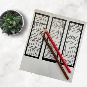 Set of 6 Downloadable Bookmarks, Printable Bookmark Book Tracker ...