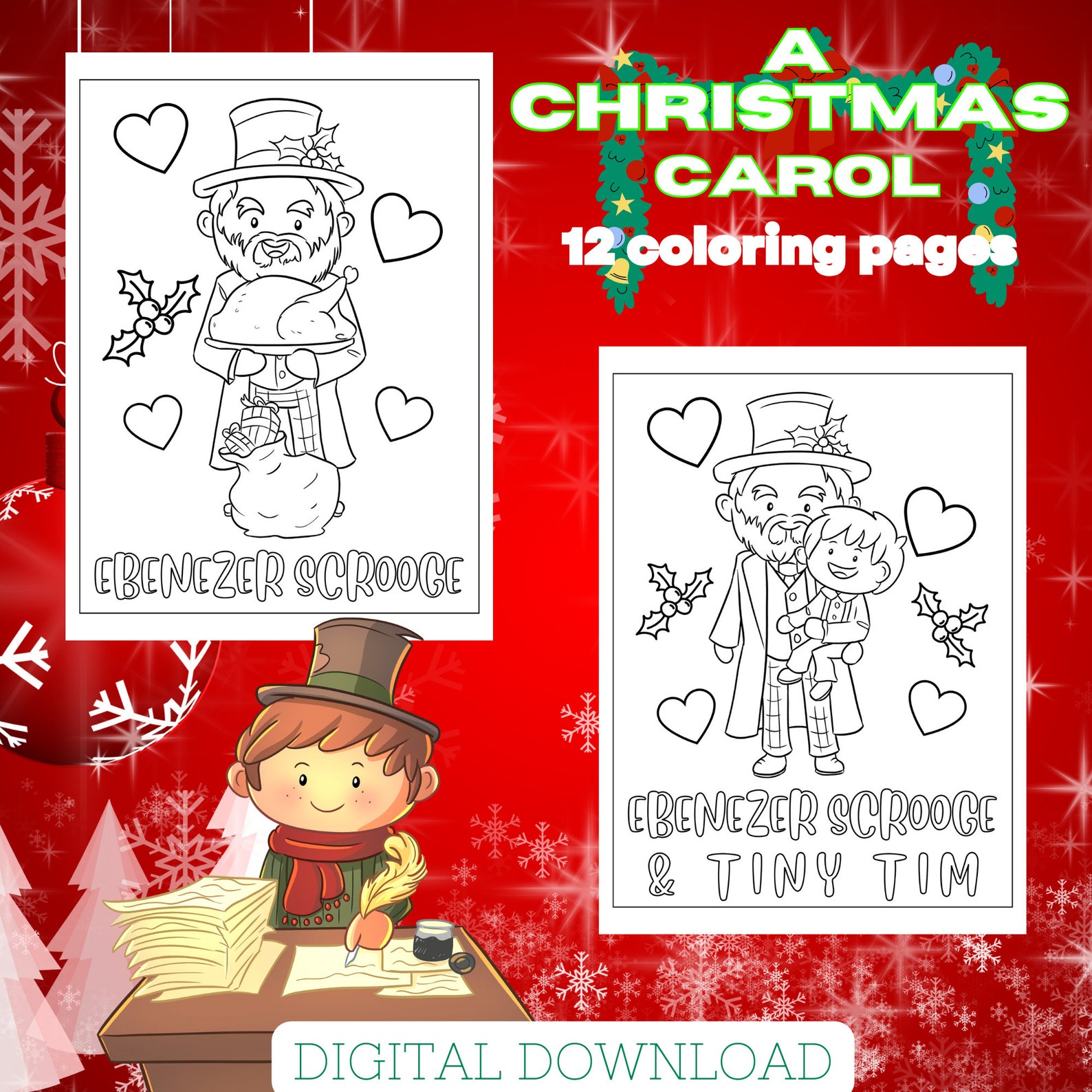 A Christmas Carol Coloring Pages, Fun Activity, A Christmas Carol ...
