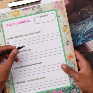 Printable Personal Spring Growth Journal, Coloring Pages for Adults ...