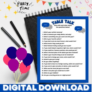 Printable Dinner Party Games, Work Party Game, Dinner Games, Office ...