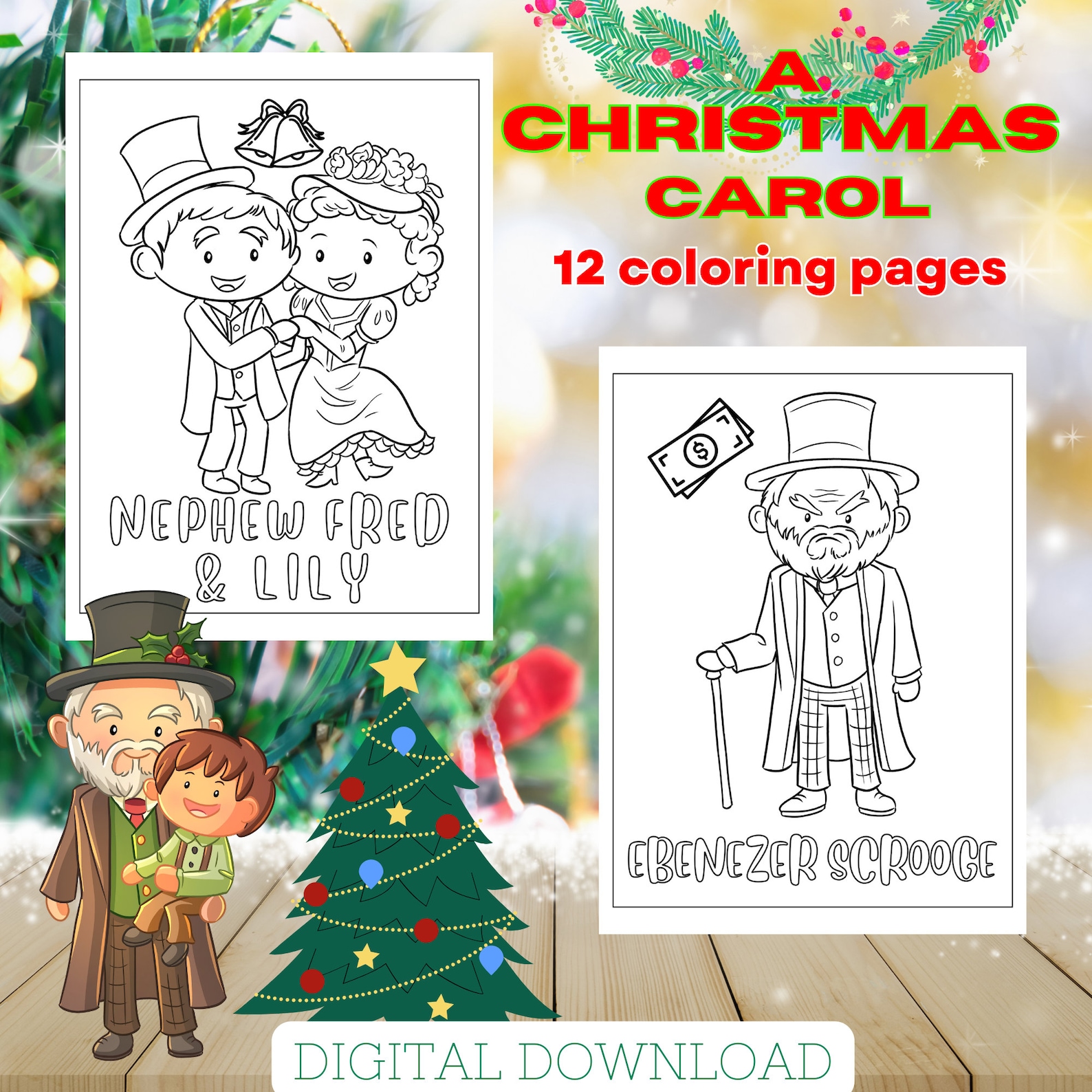 A Christmas Carol Coloring Pages, Fun Activity, A Christmas Carol ...
