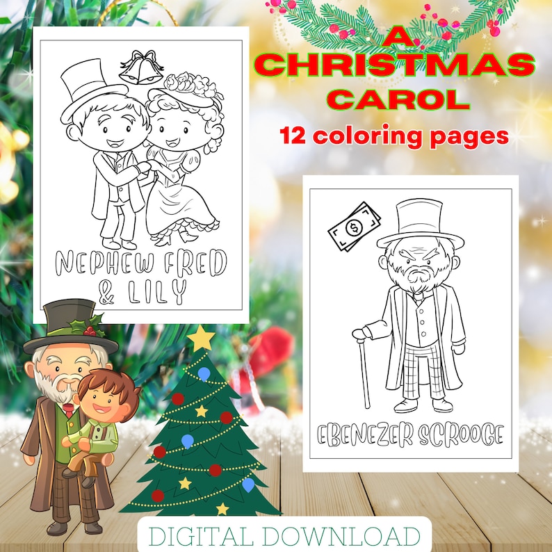 A Christmas Carol Coloring Pages, Fun Activity, A Christmas Carol ...