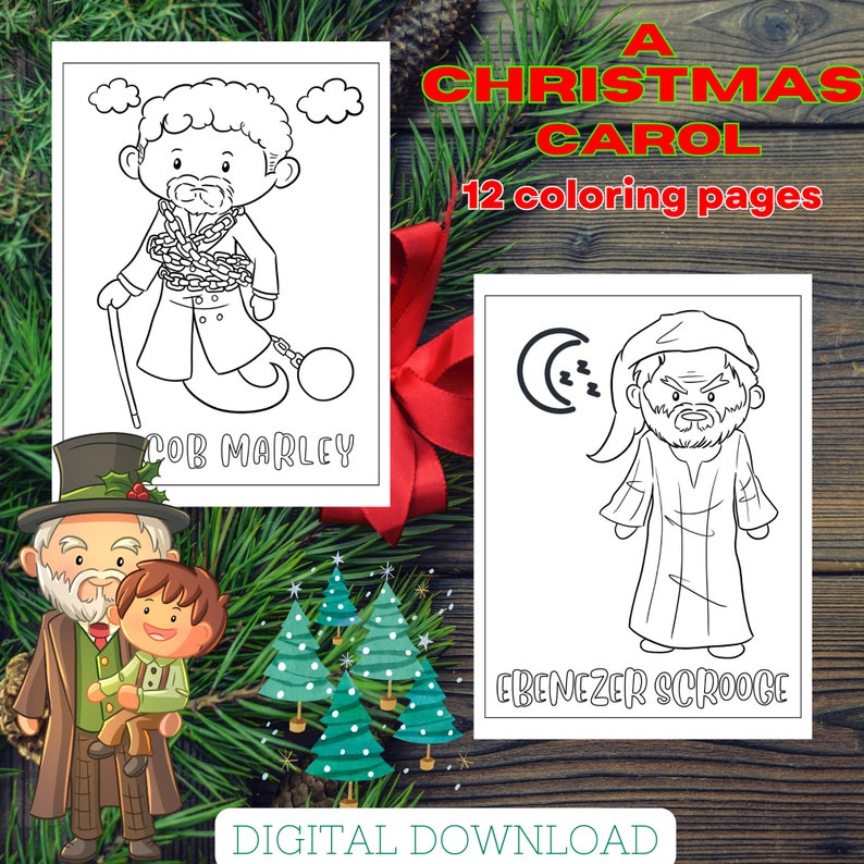 A Christmas Carol Coloring Pages, Fun Activity, A Christmas Carol ...