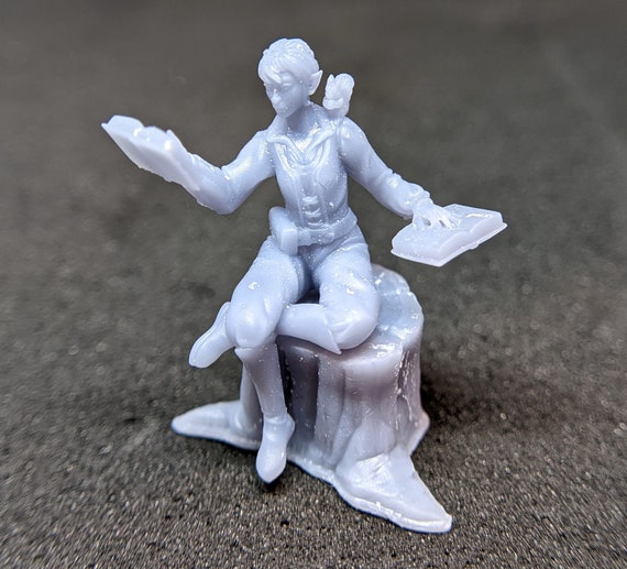 Mohrigya Female Elf Wizard 3D Printed D&D TTRPG Miniature - Etsy