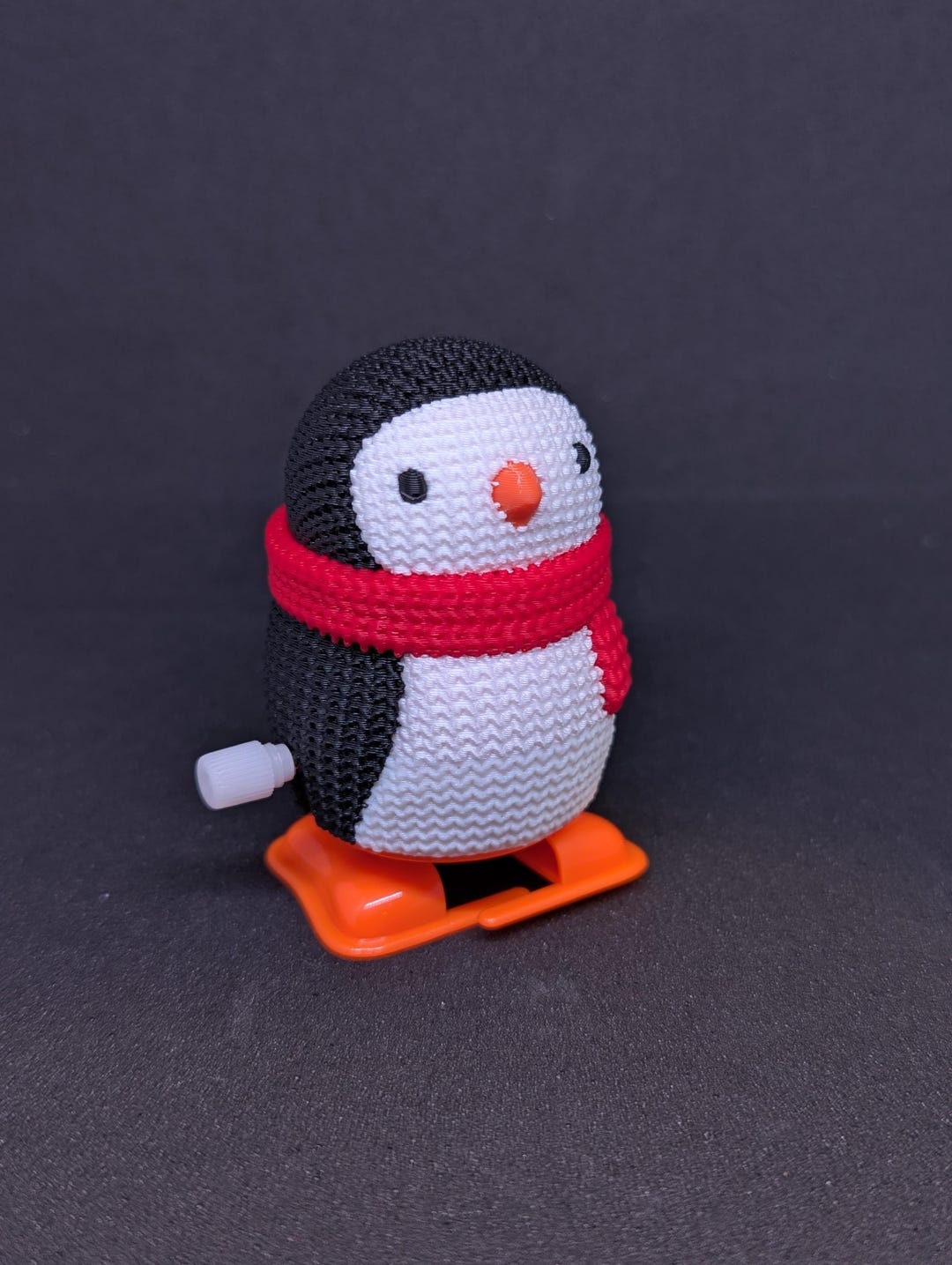 3D Printed Wind-up Penguin Toy With Red Scarf - Etsy