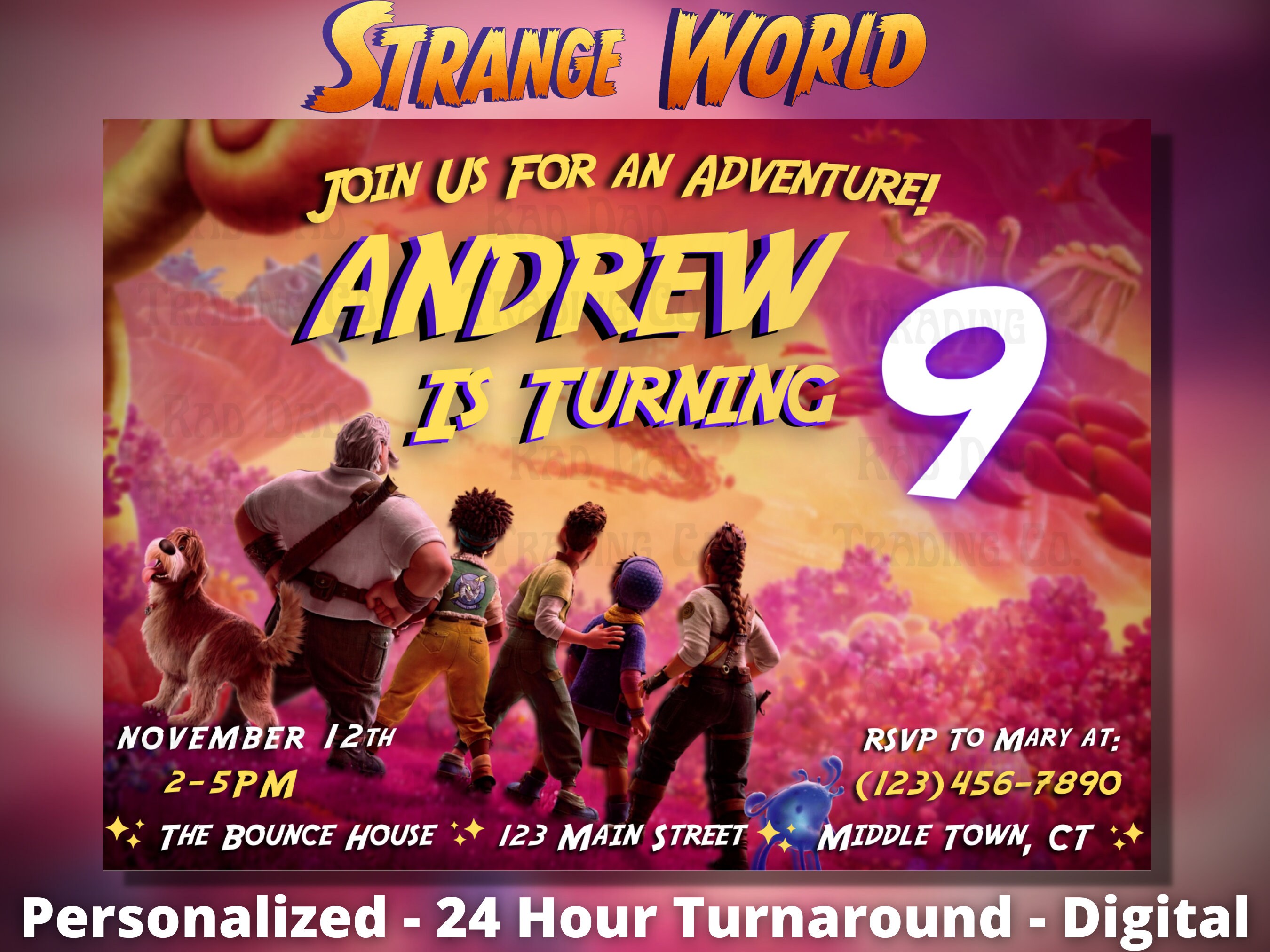 Strange World Birthday Invitation Personalized Invitation - Etsy