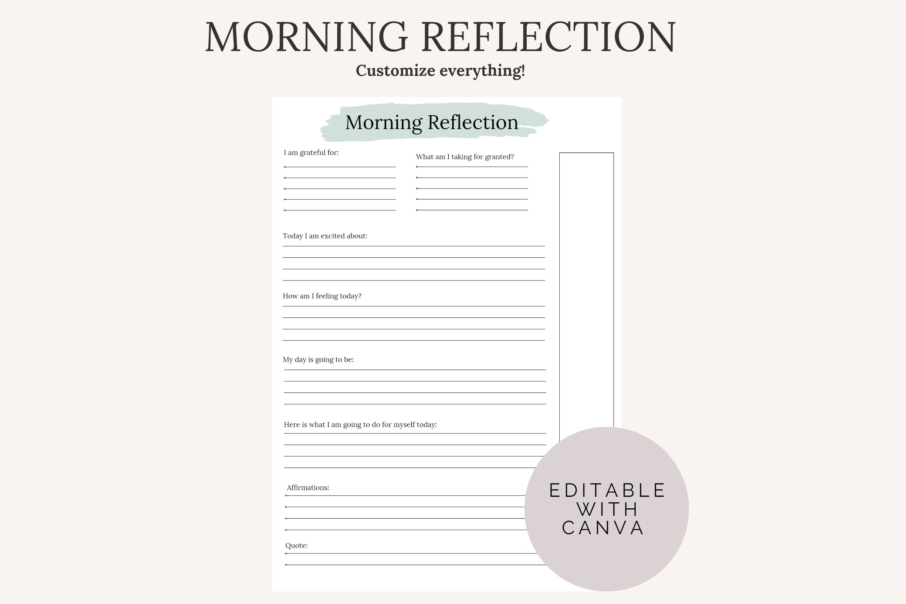 Mindfulness Journal, Mental Health Journal Template, Self Care Journal ...