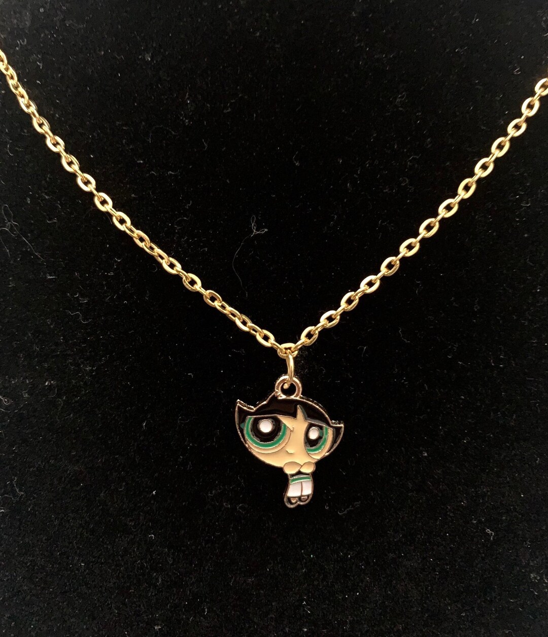 Buttercup Powerpuff Girls Necklace Gold Kawaii - Etsy