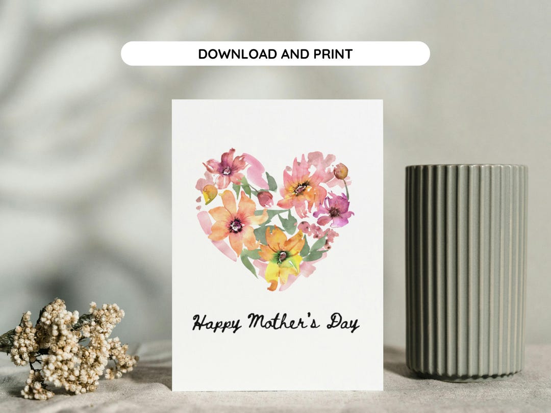 Printable Mother's Day Card, New Mom Card, Simple Greeting Card for Mom ...