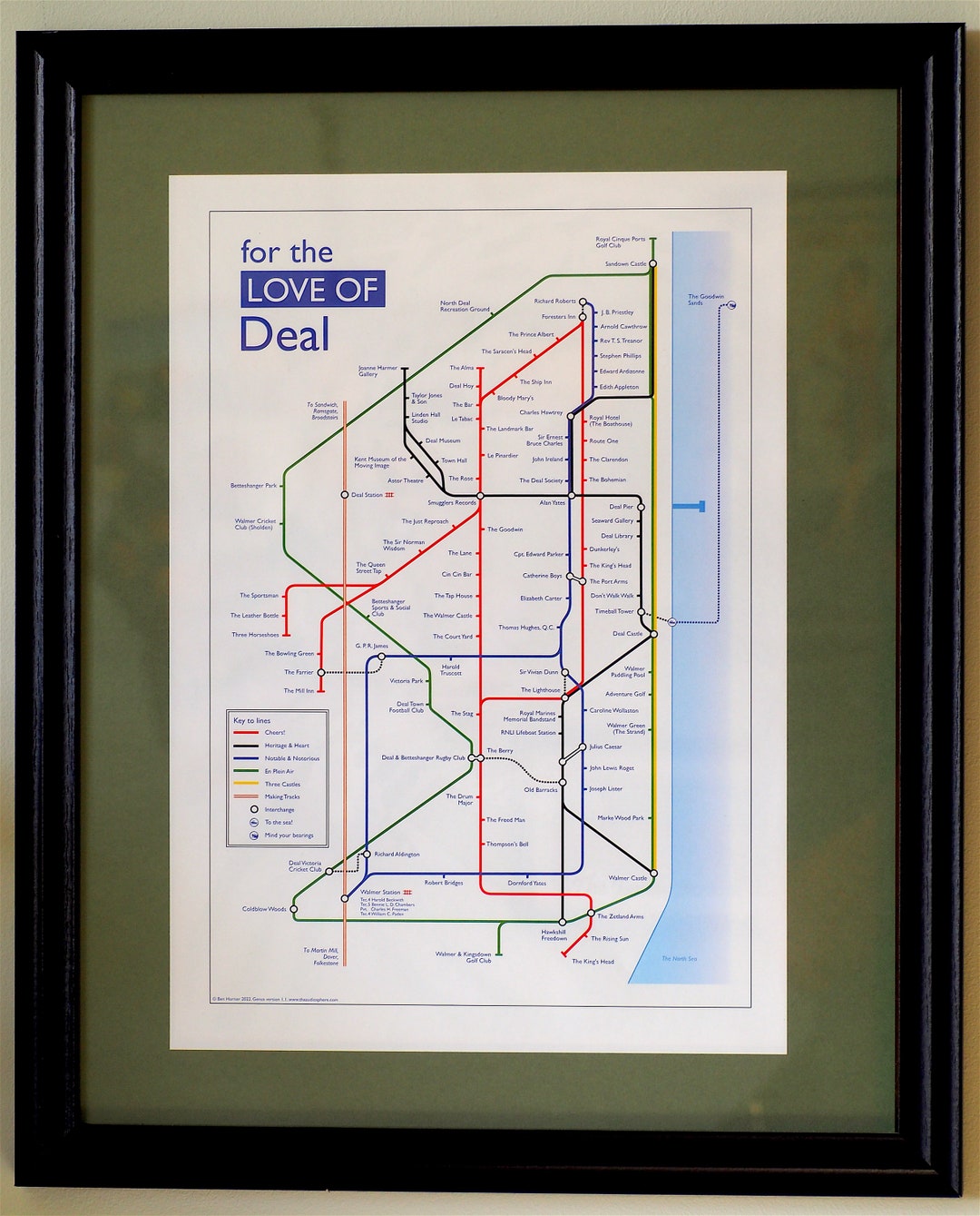 Deal Underground Tube Map Print for the Love of Deal - Etsy UK