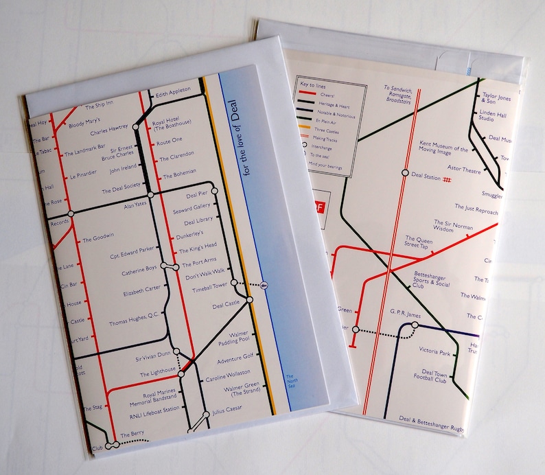 Deal Underground Tube Map Greetings Card - Etsy Australia