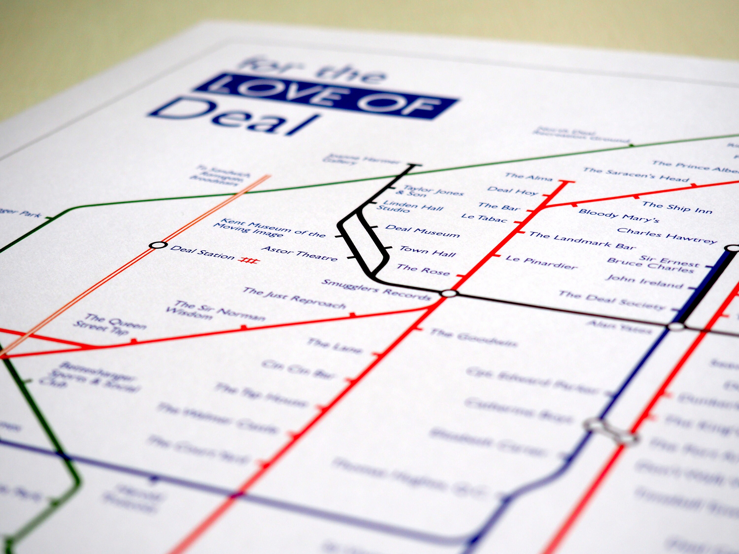 Deal Underground Tube Map Print "for the Love of Deal" - Etsy UK