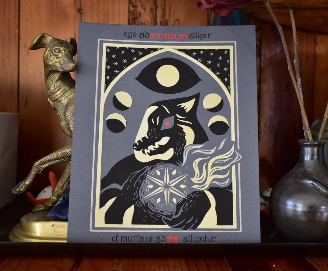 Medieval Werewolf Screenprint - Etsy