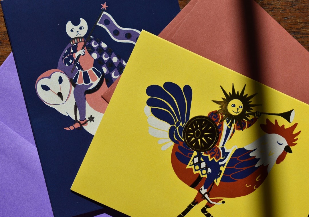 Day Knight & Night Knight Greeting Cards - Etsy