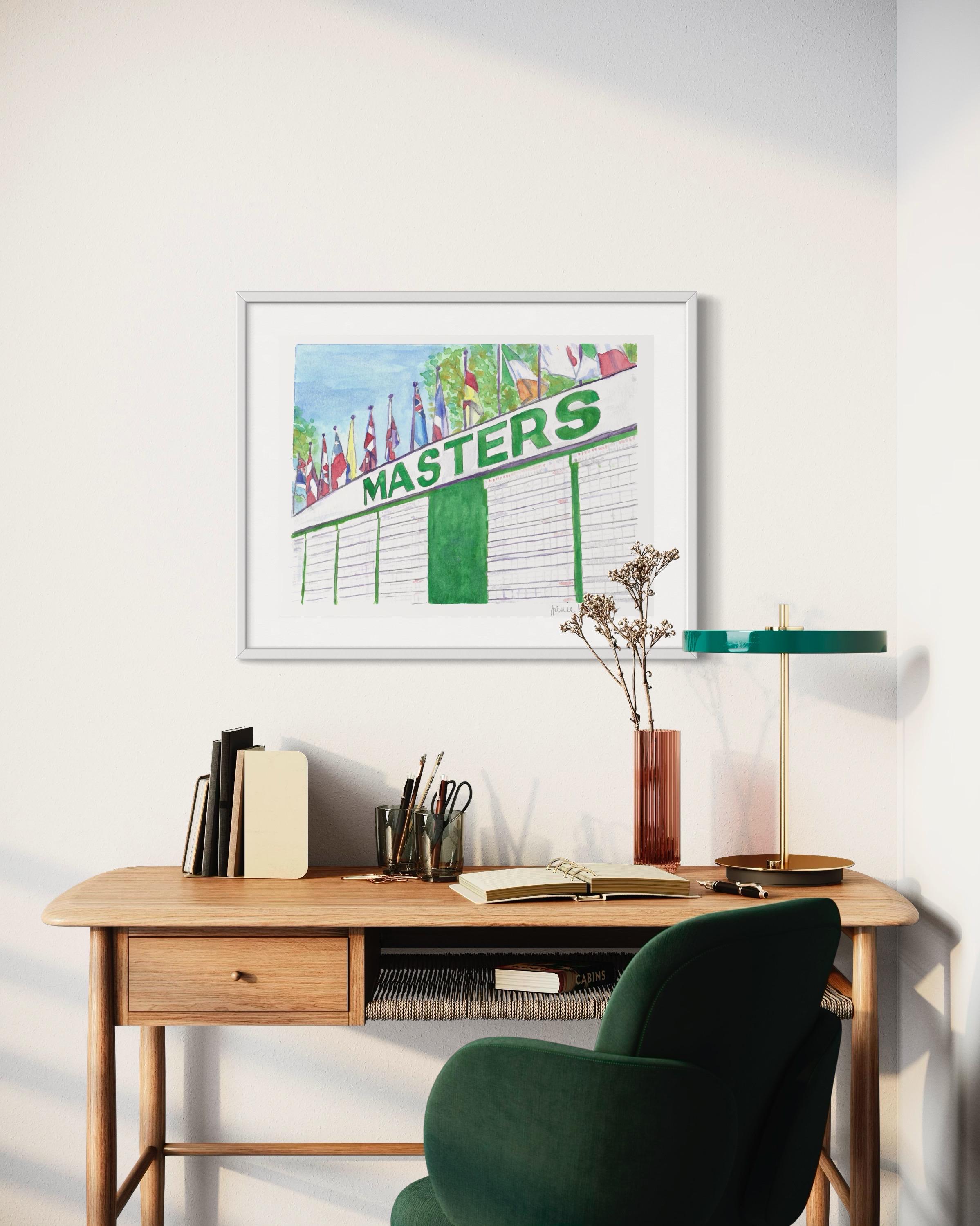 Masters Golf Tournament Watercolor Art Print | Digital Download PNG ...