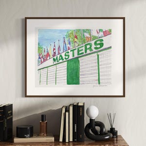 Masters Golf Tournament Watercolor Art Print | Digital Download PNG ...