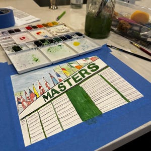 Masters Golf Tournament Watercolor Art Print | Digital Download PNG ...
