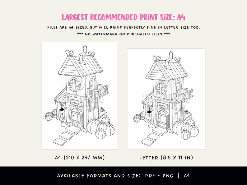 Witch House Coloring Page • Digital and Printable Witchy Fantasy ...