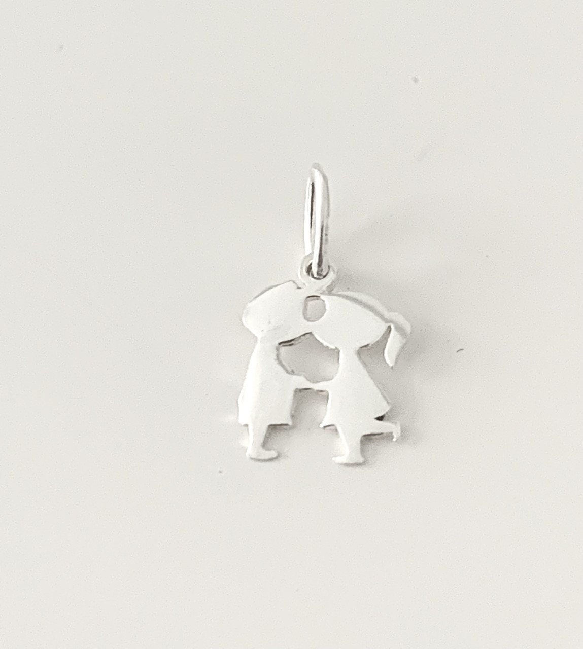 Sterling Silver Small Kissing Boy & Girl Pendent Charms - Etsy