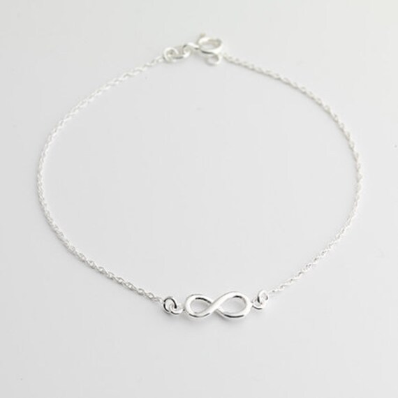 Sterling Silver Infinity Symbol Bracelet - Etsy