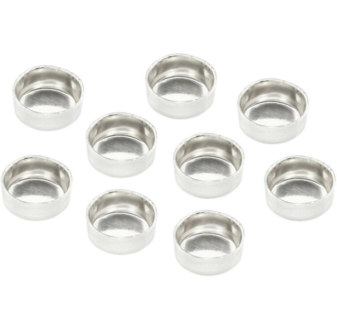 Sterling Silver Bezel Cups - Various Sizes Available - Etsy UK