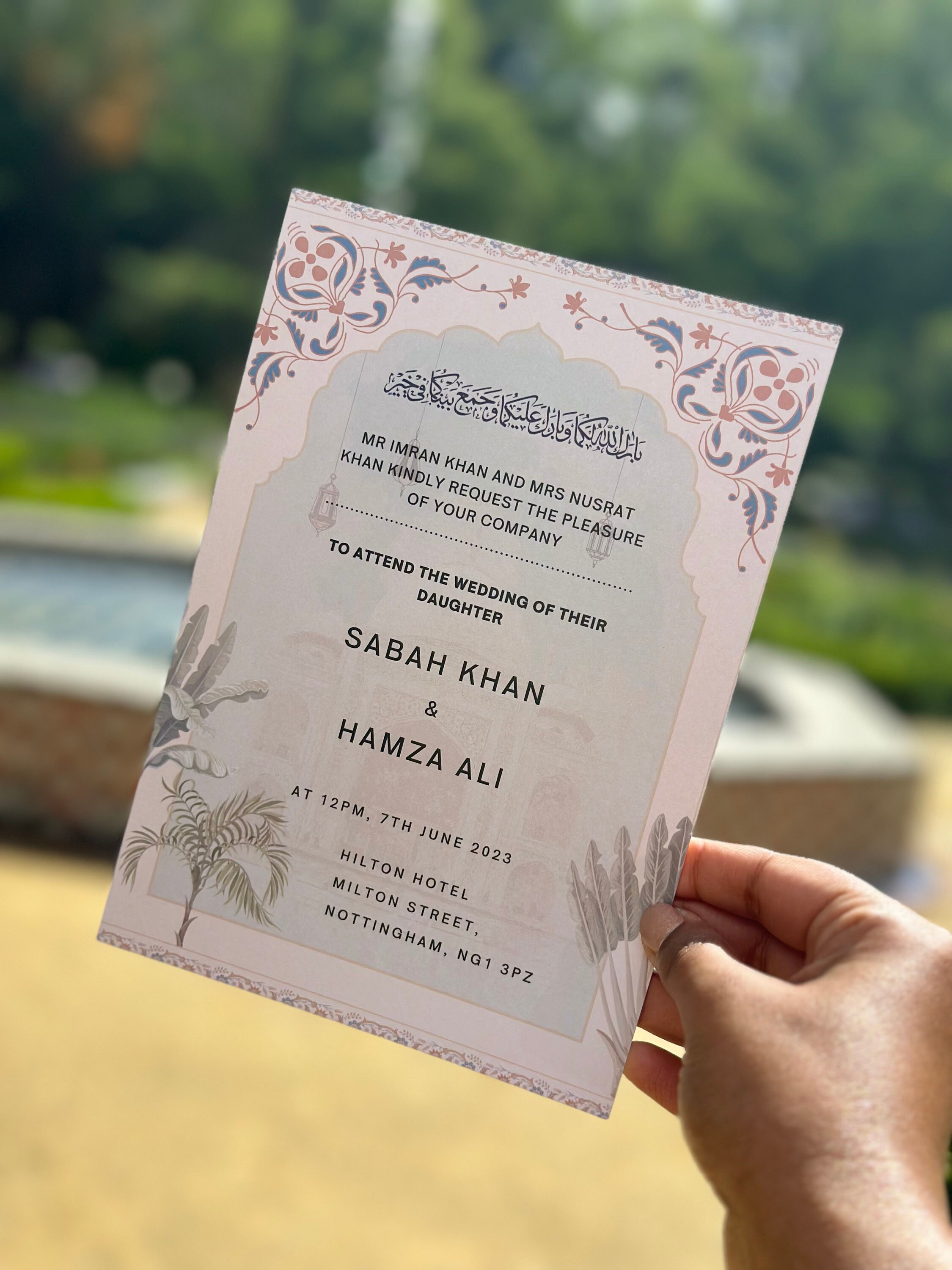 Wedding Invitations for Muslim Wedding, Mughal Design, Pakistani ...