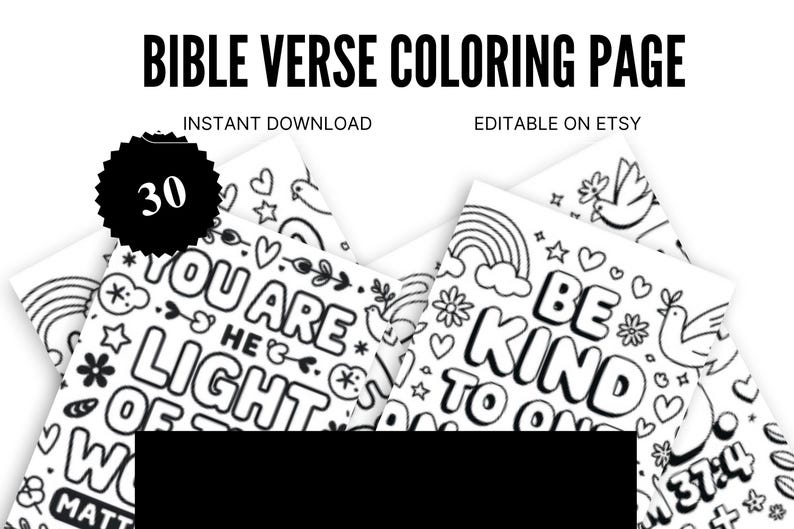 Printable Bible Verse Coloring Pages, Christian Faith Art, Scripture ...