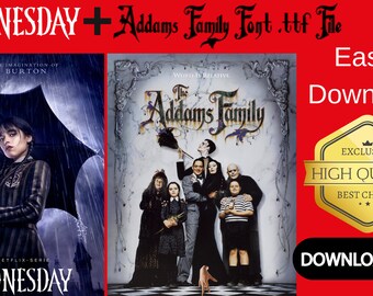 Wednesday Font Ttf - Etsy