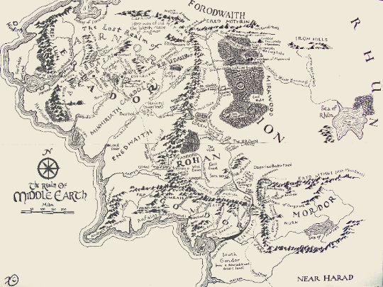 Middle Earth Map Printable - Etsy