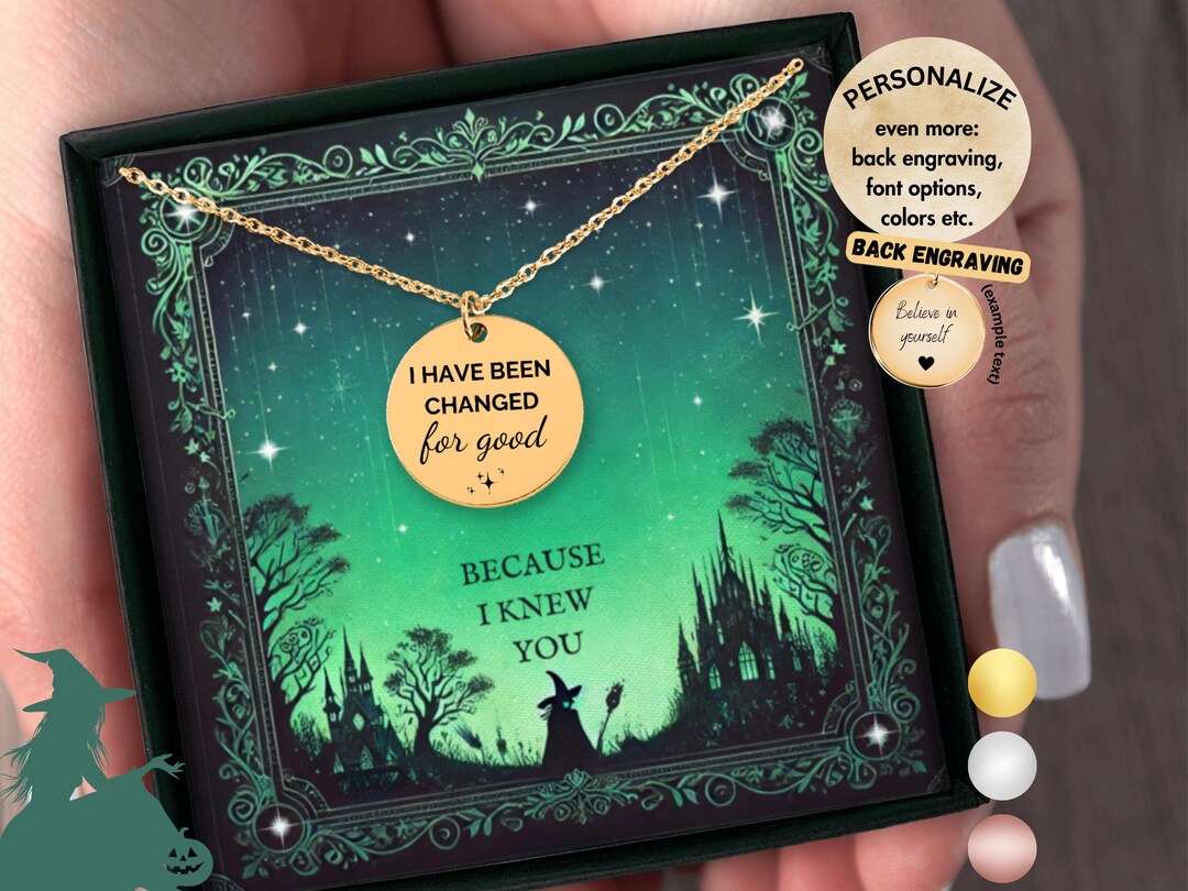 Customized I Have Been Changed for Good Wicked Necklace, Wicked Jewelry ...