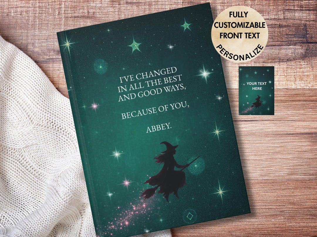 Personalized Wicked Movie Inspired Journal, Matte Hardcover Notebook - Etsy
