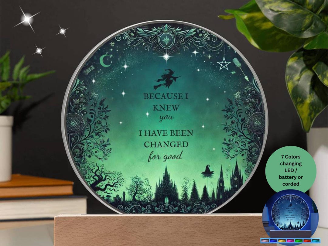 Wicked Inspired LED Plaque, Musical Theatre Gift - Etsy
