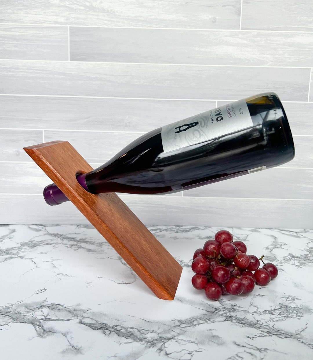 Solid Wood Wine Bottle Holder - Etsy