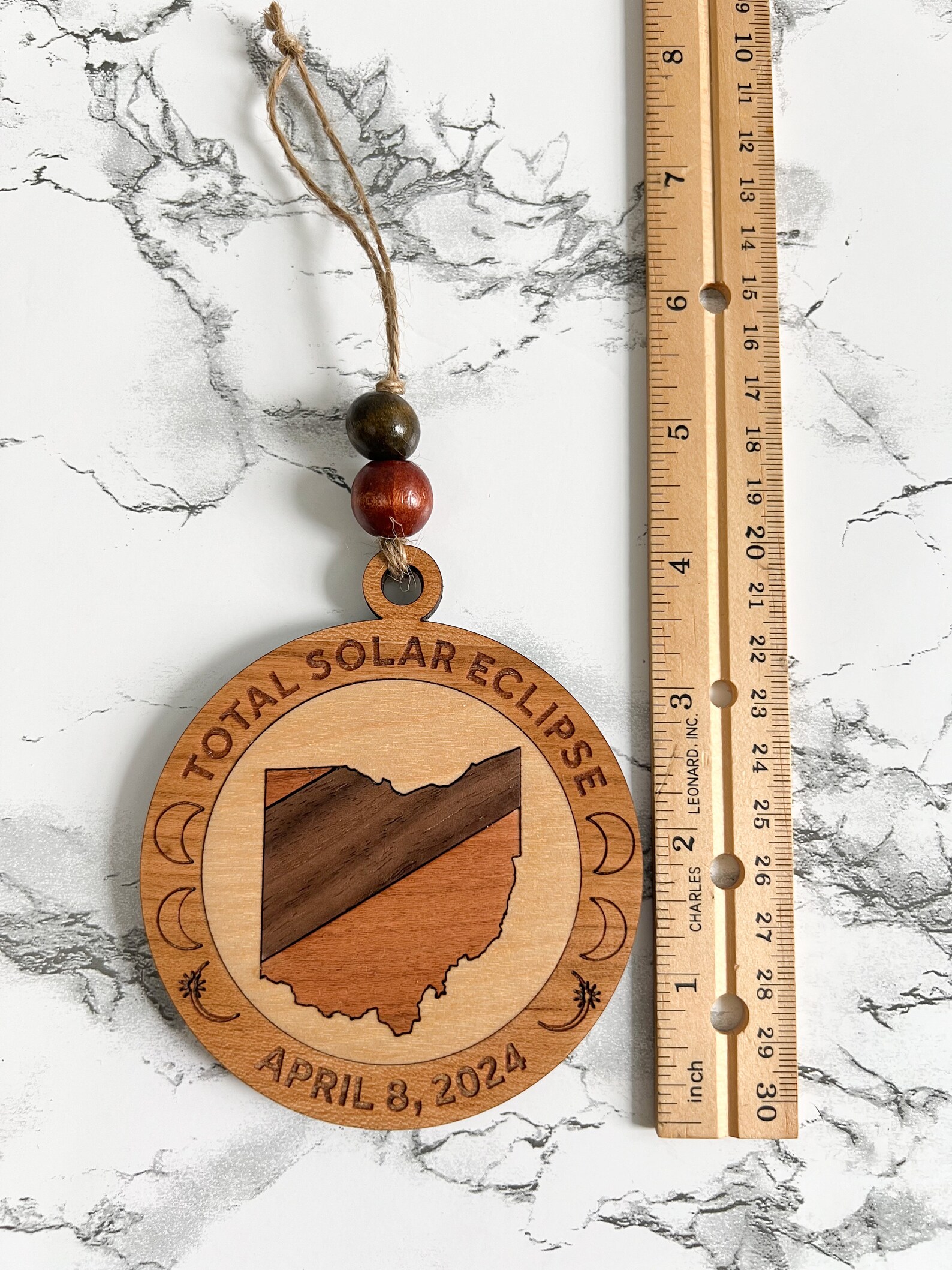 April 8, 2024 Total Solar Eclipse Commemorative Ornament - Ohio Edition ...
