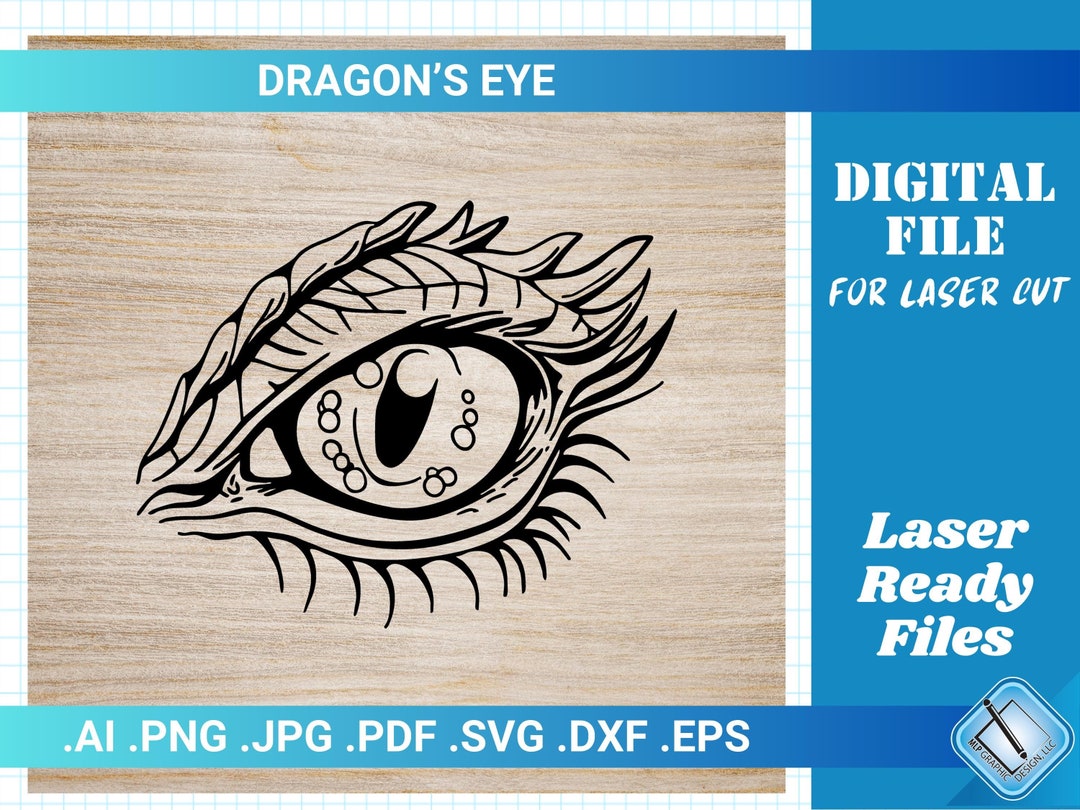 Dragon Eye Vector Illustration - for Laser Cut Files, Glowforge ...