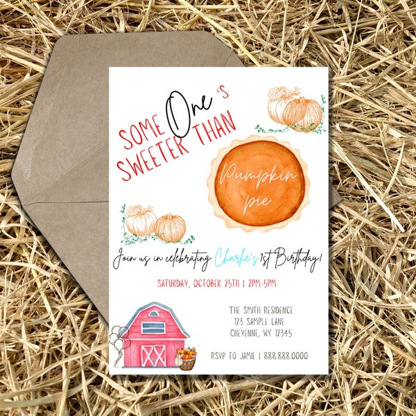 Fall Theme Birthday Invitation - Etsy Canada