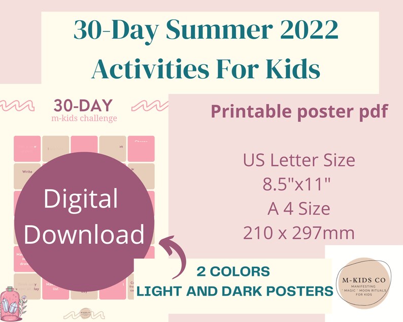30-day Kids Challenge Spiritual Activities for Kids - Etsy