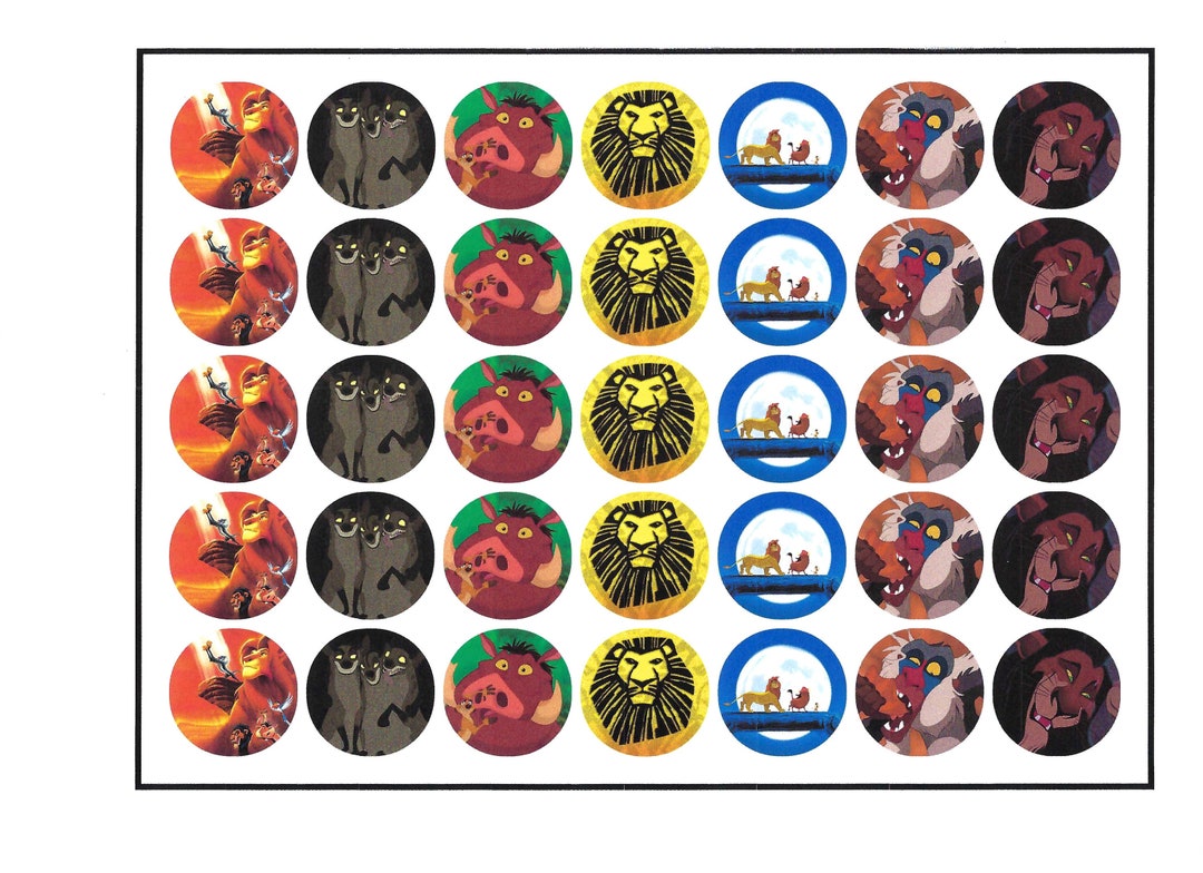 Lion King Stickers, Simba and Nala Sticker Set, Kids Decor ...