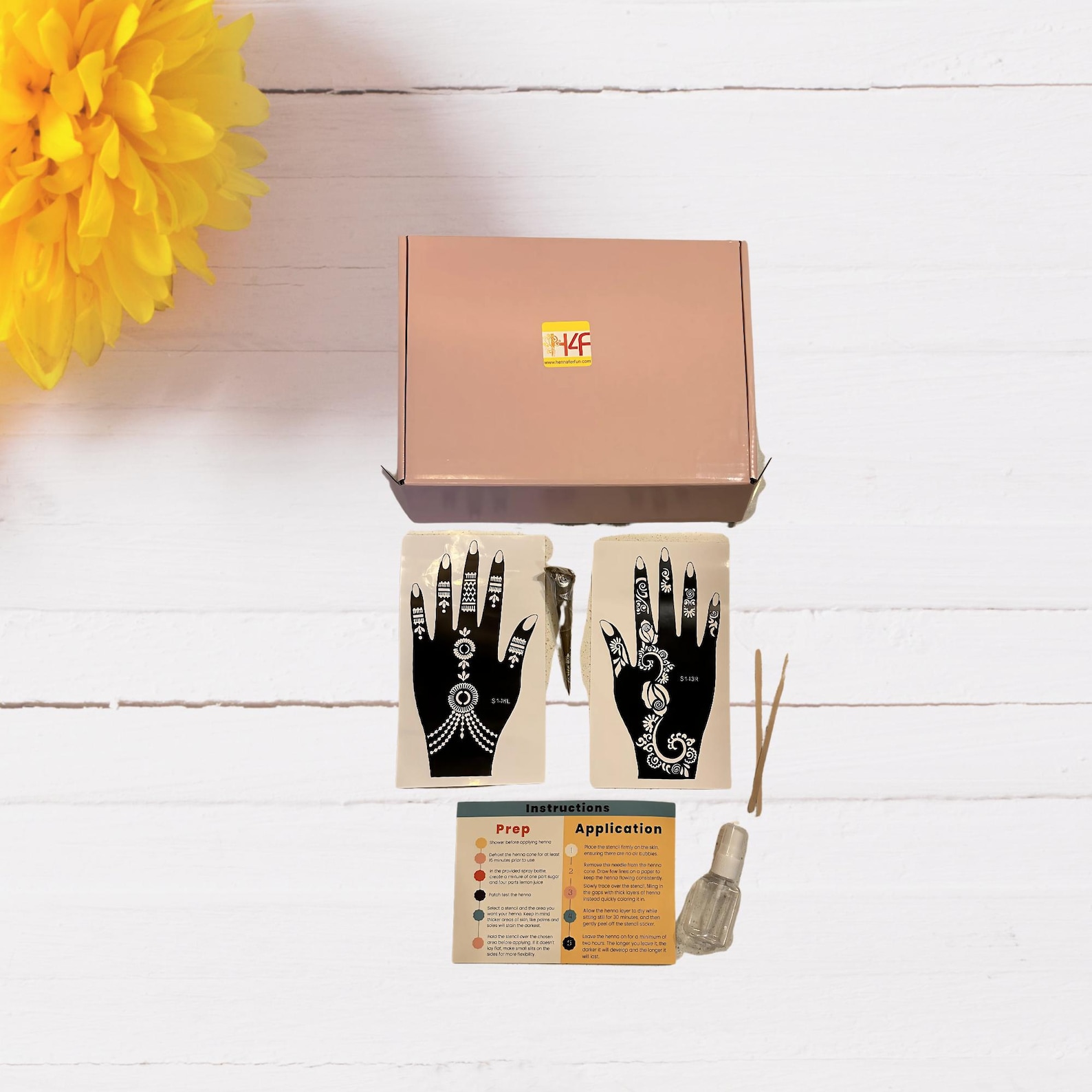 DIY Henna Art Kit: Organic Cone, Stencils & Instructions - Etsy